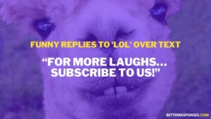 24 Best Responses To "LOL" (Flirty, Funny & Savage Replies) • Better ...