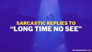 31 (Sarcastic &) Funny Replies To "Long Time No See" • Better Responses