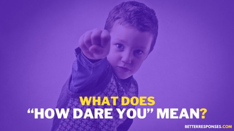 31 (Savage &) Funny Answers To “How Dare You?” • Better Responses