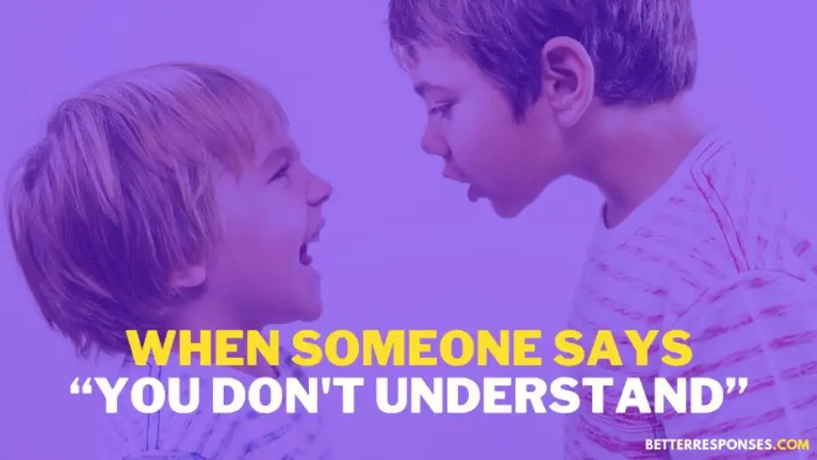 5 Clever Responses To “You Don’t Understand” Excuse • Better Responses