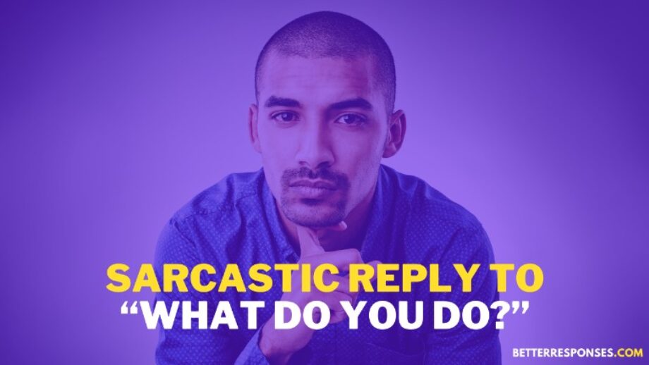 8 (Sarcastic And) Funny Answers To “What Do You Do?” • Better Responses