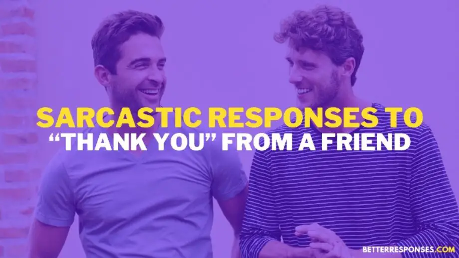 23 (Sarcastic &) Funny Replies For “Thank You” To A Friend • Better Responses