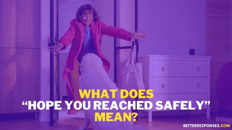 7 Genuine Responses To “Hope You Reached Safely” Message • Better Responses