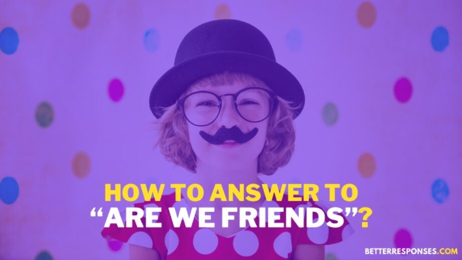 23 Savage Answers To “Are We Friends?” • Better Responses